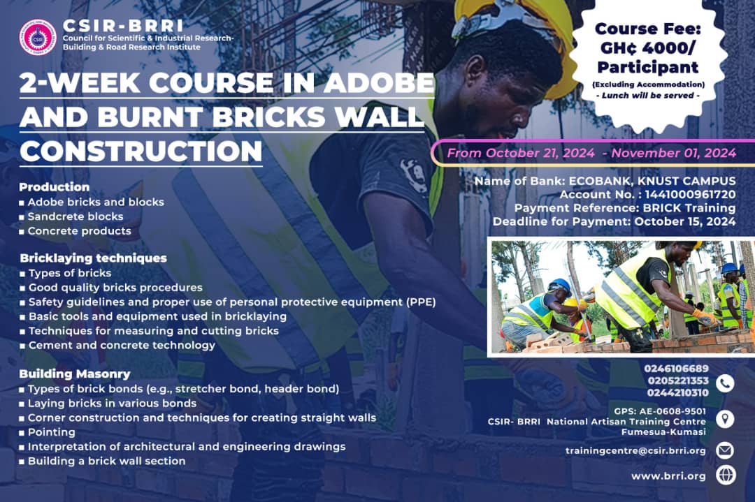 CSIR-Building and Road Research Institute - Upcoming Events